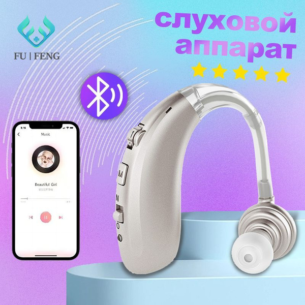 Перезаряжаемый слуховой аппарат для задней части уха с функцией ...