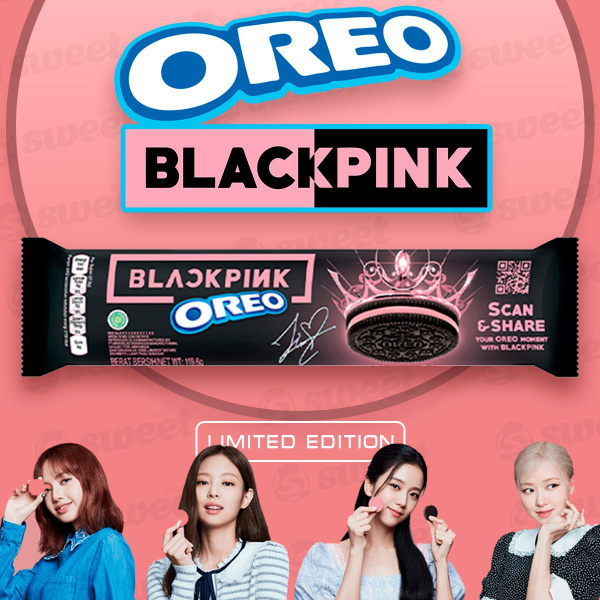 Печенье Oreo BLACKPINK Strawberry 119,6 Индонезия / Орео Блэкпинк с Клубникой Ограниченная Серия ...
