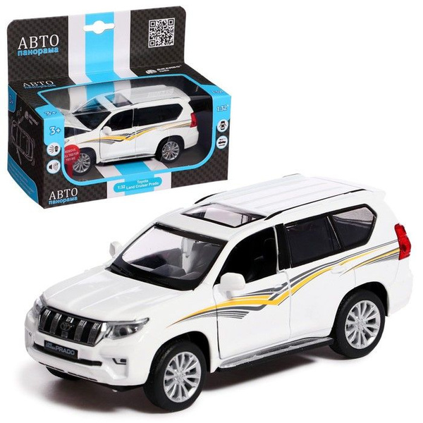 Машина металлическая Land Cruiser Prado 1:32, свет и звук, открываются ...