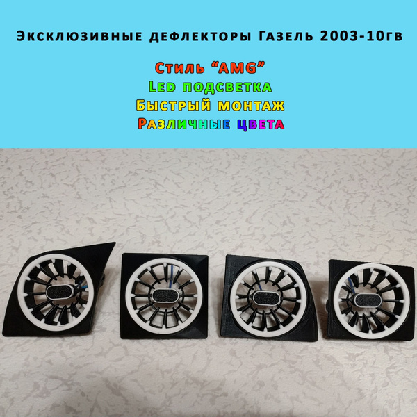 Эксклюзивные дефлекторы отопителя в стиле "AMG" Газель 2003-2010гв. С ...
