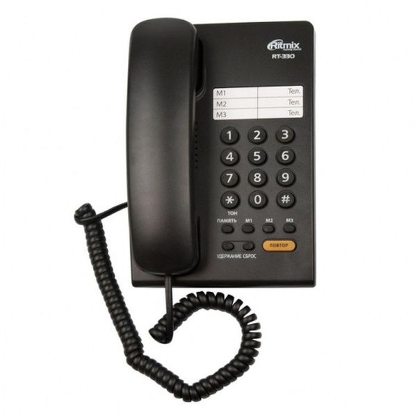 Телефон RITMIX RT-330 black - купить с доставкой по выгодным ценам в ...