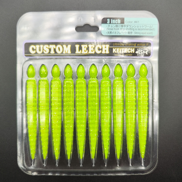 Силиконовая пиявка Keitech Custom Leech 3" на форель; окуня - купить по ...