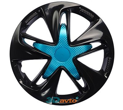 Колпаки колесные все модели а/м СУПЕР АСТРА микс сине-черный карбон 13 ...
