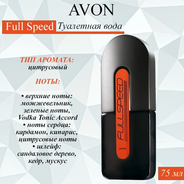 AVON Full Speed оранжевый Туалетная вода 75 мл (919532080)