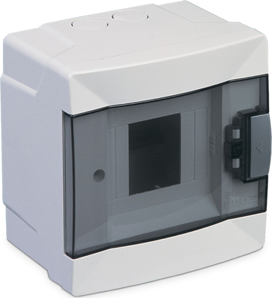 Бокс распределительный Makel / Макел ЩРН-П-04 с прозрачной крышкой, пластиковый белый 4 ...