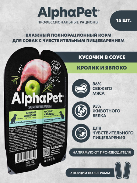 Влажный полнорационный корм холистик для собак с чувствительным ...