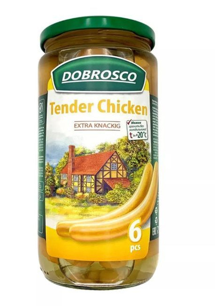 Куриные колбаски в банке, DOBROSCO, 250 г - купить с доставкой по ...
