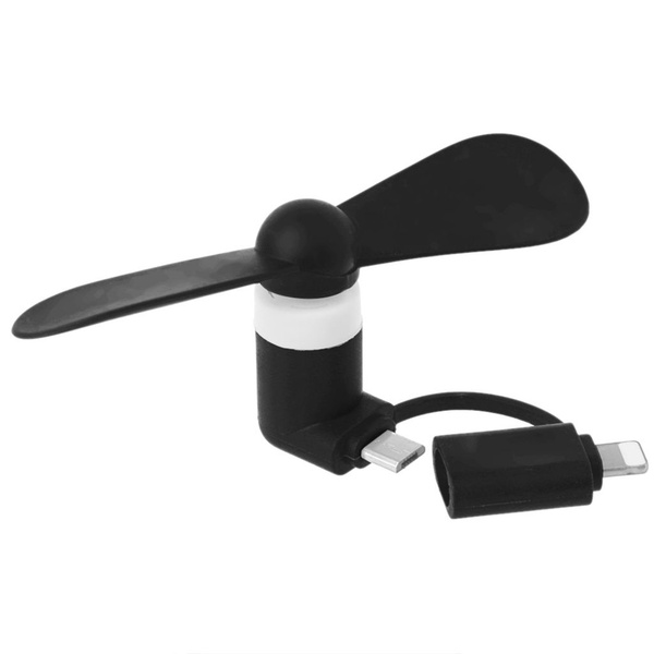 2 в 1 8-контактный микро-USB-вентилятор, летний охладитель для телефона ...