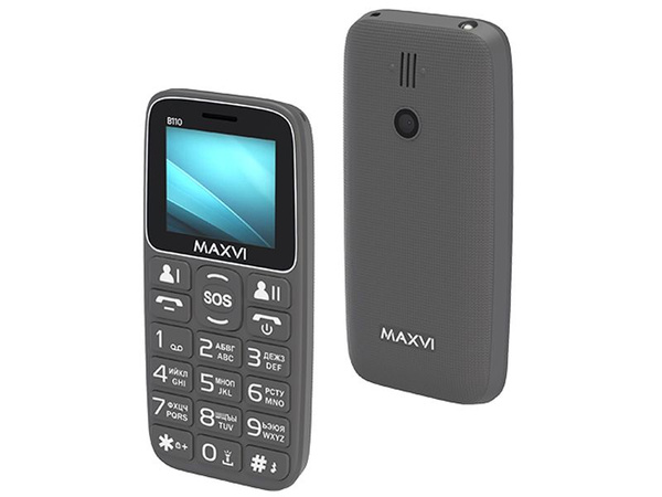 Мобильный телефон Maxvi B110, серый - купить по выгодной цене в ...