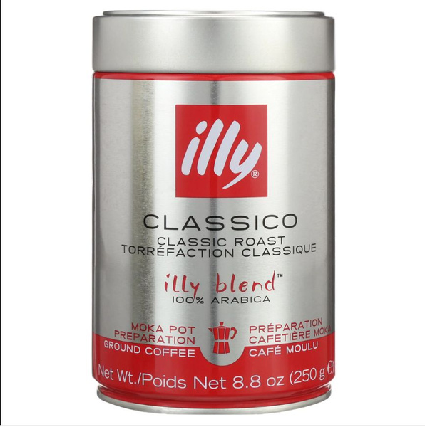 Кофе молотый Illy Classico Moka, 250 гр купить на OZON по низкой цене (1262651267)