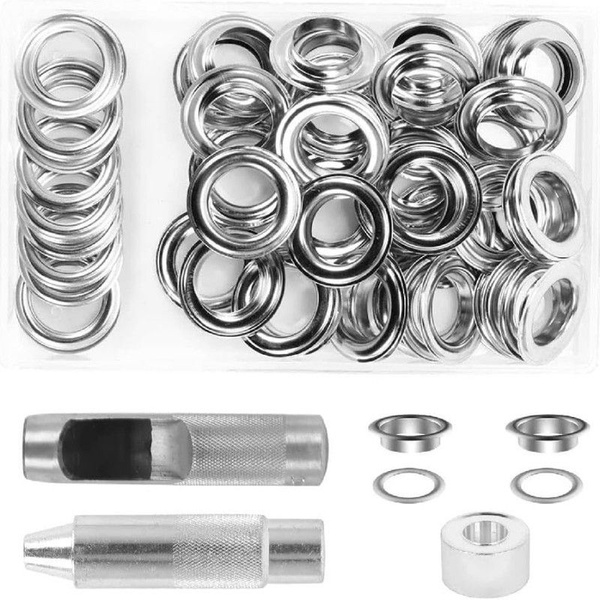 50 комплектов 20 мм Люверсы медный материал, серебристый, с ...