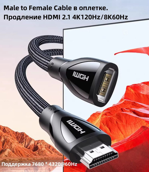 Кабель HDMI Ugreen HD107 10140_HDMI 2.1 - купить по низкой цене в интернет-магазине OZON ...