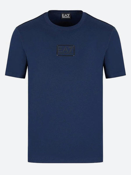 Футболка EA7, размер 46, 48, цвет темно-синий, 100% хлопок - купить по выгодной цене в интернет ...
