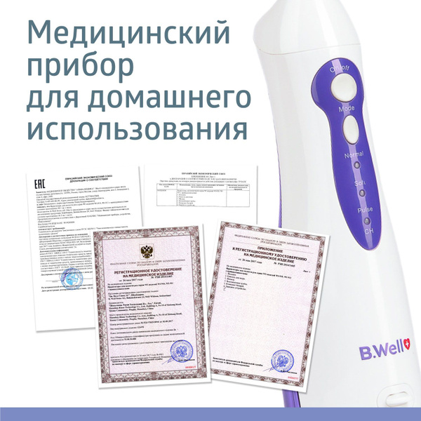 Ирригатор для полости рта портативный B.Well WI-911, емкость 330 мл ...