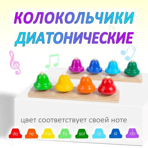 Колокольчики музыкальные диатонические До мажор - 8 нот - купить с ...