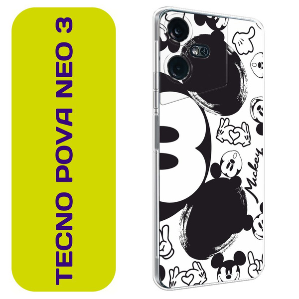 Чехол на Текно Пова Нео 3 / Tecno Pova Neo 3 с принтом "Чёрно-белый ...