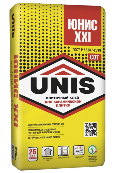Клей для плитки Unis Юнис XXI купить по низкой цене в интернет-магазине ...