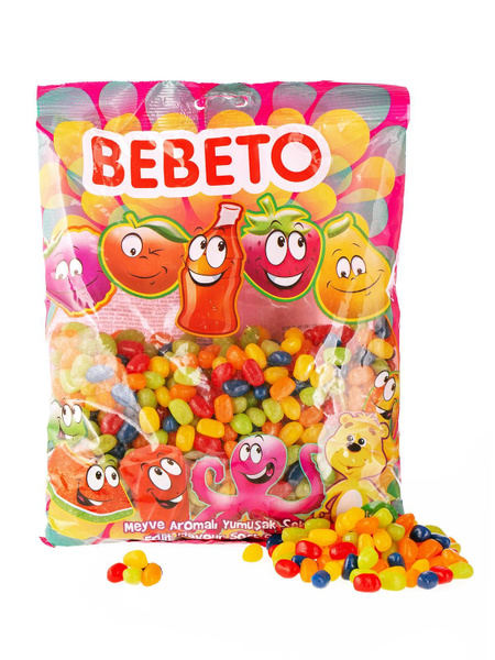 Упаковка 12 пачек Жевательный мармелад Bebeto Jelly Bean Mix 1000г ...