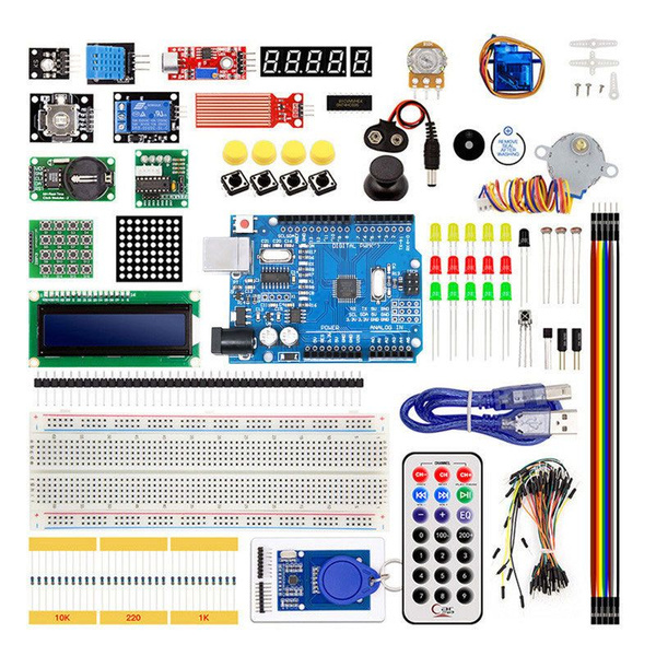 Arduino CH340/Набор для моделирования Ардуино (Arduino UNO R3) 9V Maximum KIT с RFID модулем ...
