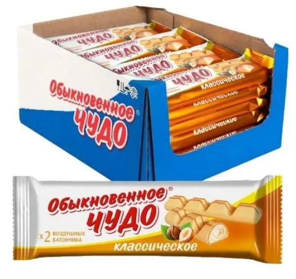 Батончик шоколадный Обыкновенное чудо классическое, 24 шт по 40 гр ...