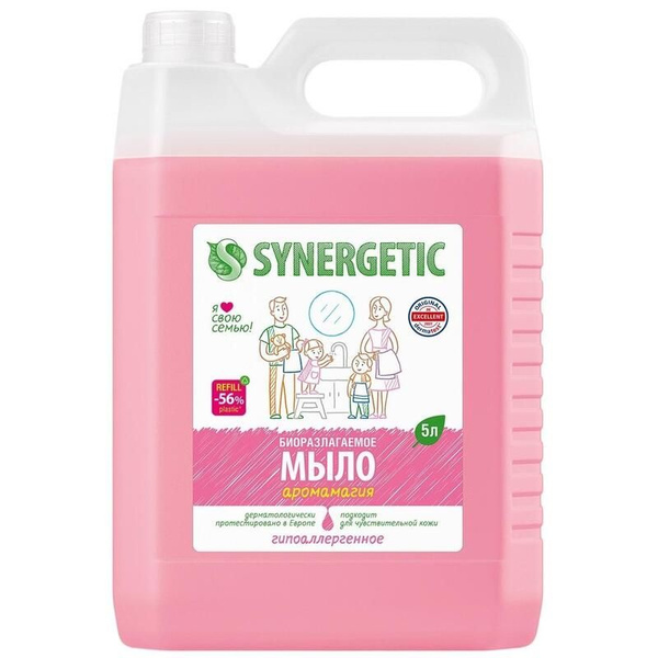 Synergetic Жидкое мыло 5000 мл - купить с доставкой по выгодным ценам в интернет-магазине OZON ...