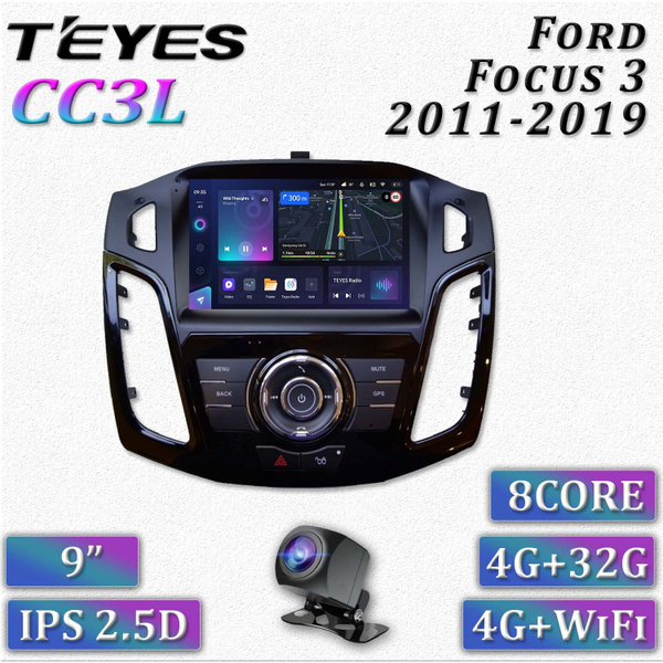 Штатная автомагнитола Teyes CC3L/ 4+32GB/ 4G/ Ford Focus 3/ Форд Фокус ...