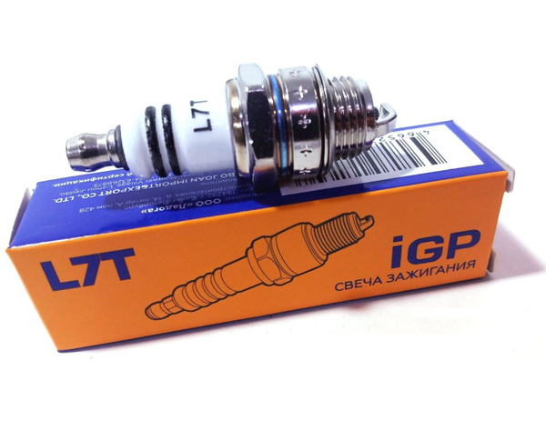 Свеча зажигания L7T для бенопилы / бензокосы, триммера / мотобура Huter, Patriot, Echo ...