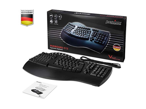 Механическая клавиатура Perixx Periboard 512 Ergonomic Split Keyboard