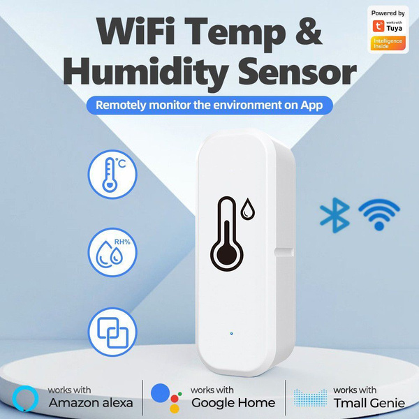 Умный WiFi датчик температуры и влажности,Белый. - купить с доставкой ...