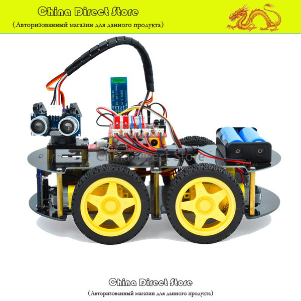 4WD, Bluetooth smart car kit, подходит для arduino, пульт ...