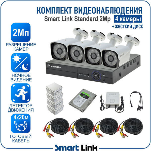 Система видеонаблюдения Smart Link SL-2M2N - купить по низким ценам в ...