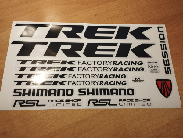 TREK session rsl наклейки черные ГЛЯНЦЕВЫЕ для велосипеда на раму, MTB ...