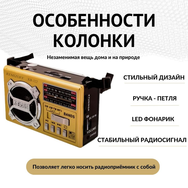 Радиоприемник от сети и батареек REMIZOFF с телескопической антенной ...