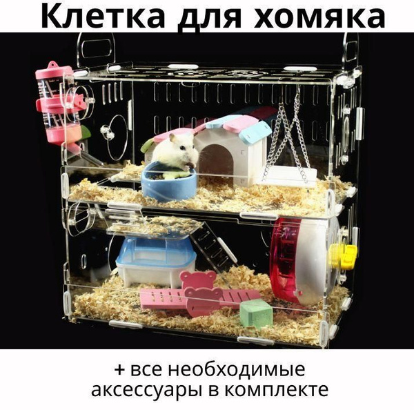 Клетка для хомяка. Акриловая. Два этажа - купить с доставкой по ...