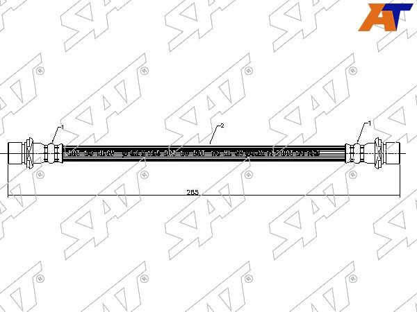 Шланг тормозной передний (Таиланд) TOYOTA LAND CRUISER PRADO 120 02 ...
