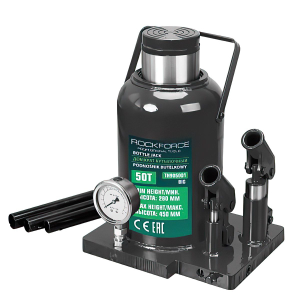 Домкрат бутылочный 50т RockForce RF-TH905001 BIG купить на OZON по низкой цене (1365038462)
