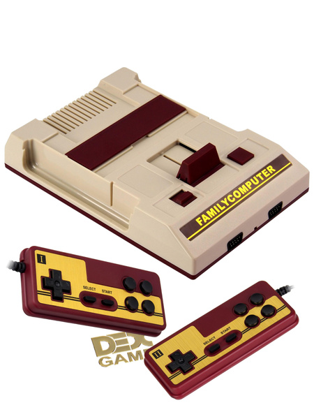 Приставка с ретро 2000 играми 8 bit и джойстиками для dendy/денди подключается к телевизора ...