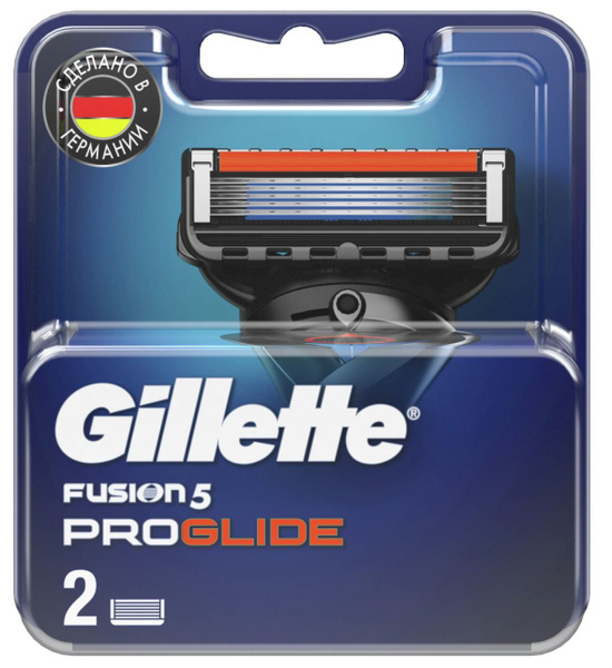 Сменные кассеты Gillette Fusion 5 ProGlide с 5 лезвиями, 2шт - купить с ...
