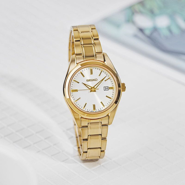 Спортивные часы Seiko SUR632P1, цвет серебристый, золотой - купить с ...
