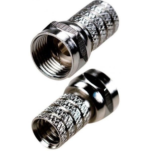 Антенный F разъем резьбовой для кабеля Rg6 Цинк Коннектор на коаксиальный кабель Sat купить