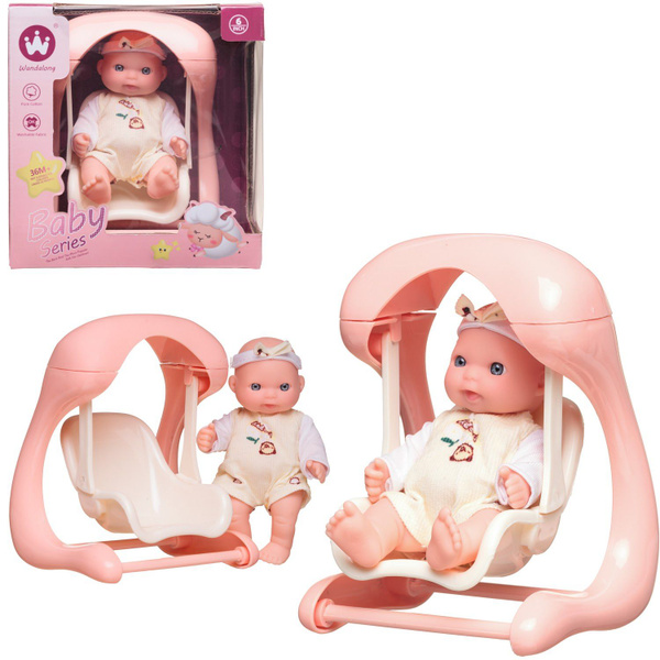 Пупсик Junfa 13 см на качелях - купить с доставкой по выгодным ценам в интернет-магазине OZON ...