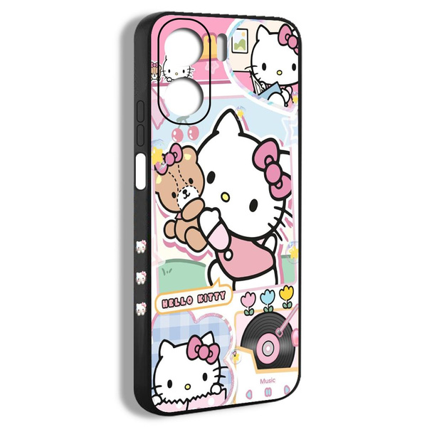 чехол для смартфона Подходит для Xiaomi Poco C65 Hello Kitty Китти ...