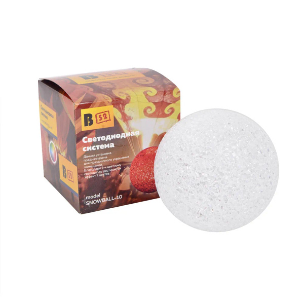 Светодиодная система В52 SNOWBALL-10 , d10 см, 3xLR44 - купить с ...