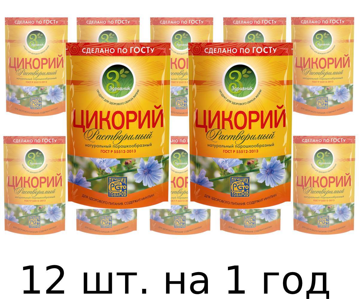 Цикорий растворимый ЗДРАВНИК, 85г (12 шт.) — купить в интернет-магазине ...