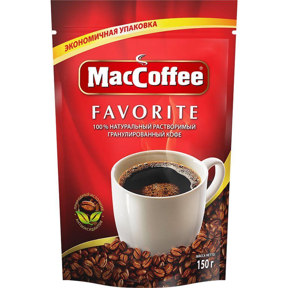 Кофе натуральный растворимый гранулированный MacCoffee FAVORITE 150г ...