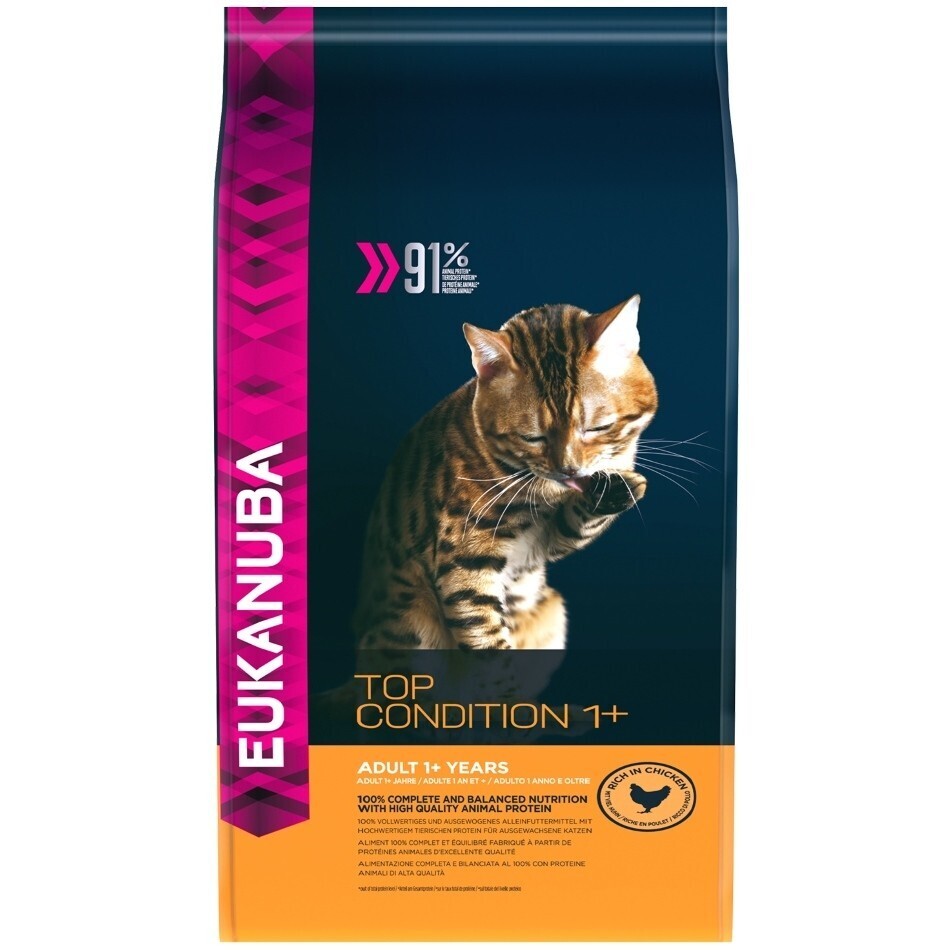 Eukanuba Adult Top Condition сбалансированный сухой корм для кошек,10 ...