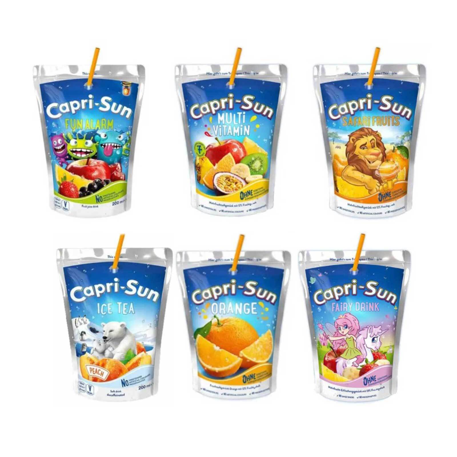 Capri Sun Напиток сокосодержащий Orange, Monster Alarm, Safari Fruits ...