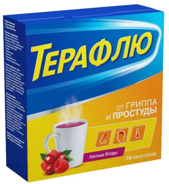 Терафлю, порошок (лесные ягоды), 10 пакетиков — купить в интернет ...