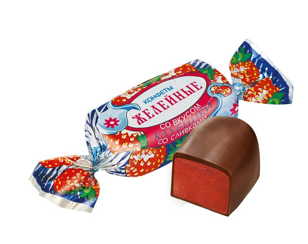 Конфеты Красный Октябрь "Желейные" Клубника со Сливками 3 кг — купить в ...