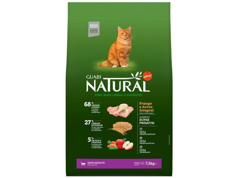 GUABI NATURAL сухой корм для кошек 7,5 кгЦыпленок/коричневый рис (2 шт ...